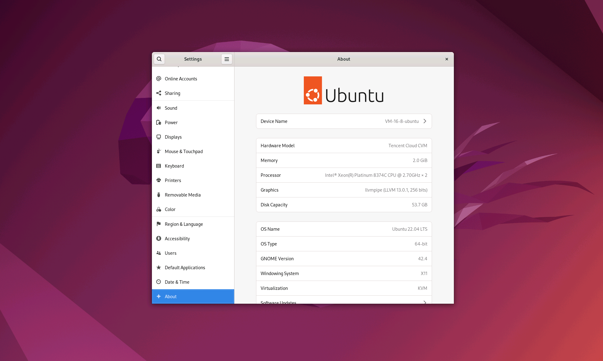Ubuntu 22.04 LTS 64位 图形化桌面界面 GNOME 42-腾讯云市场